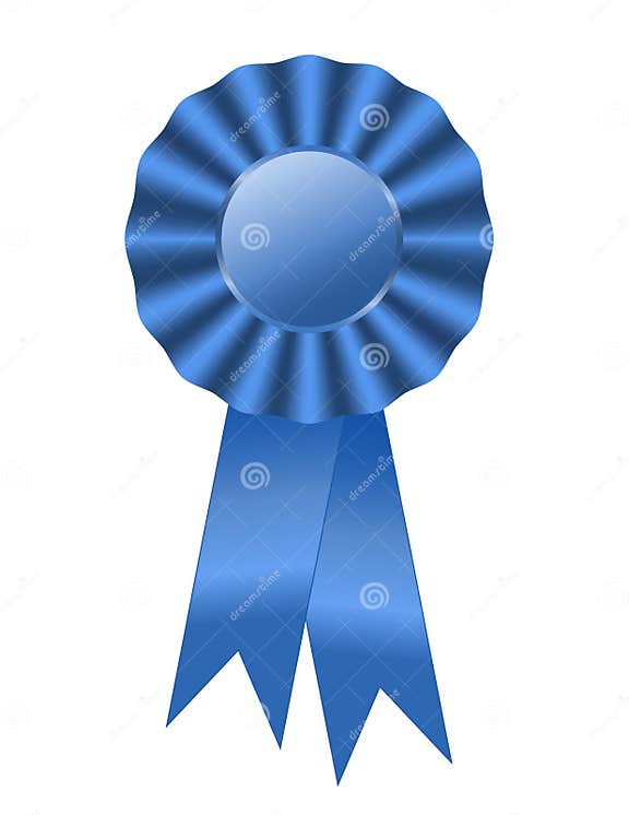 Blue Ribbon First Prize stock vector. Illustration of achievement - 6629195