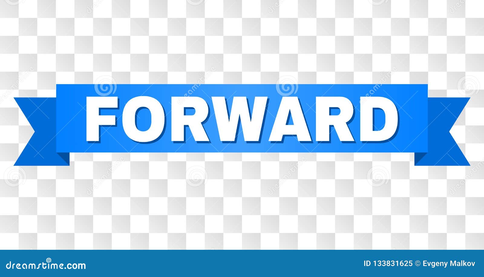 Blue Ribbon with FORWARD Caption Stock Vector - Illustration of ...