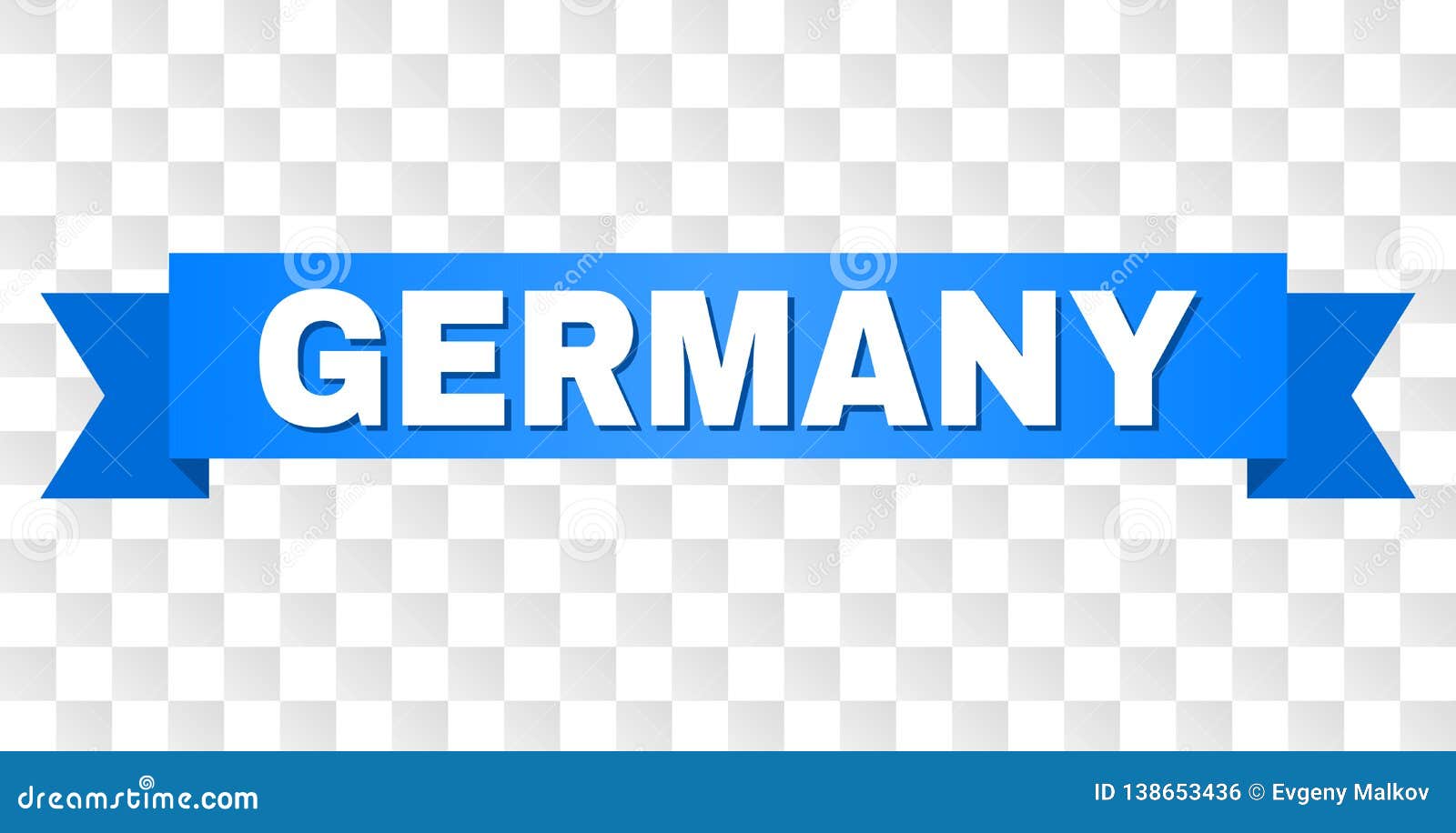 Blue Ribbon with GERMANY Title Stock Vector - Illustration of stripe ...