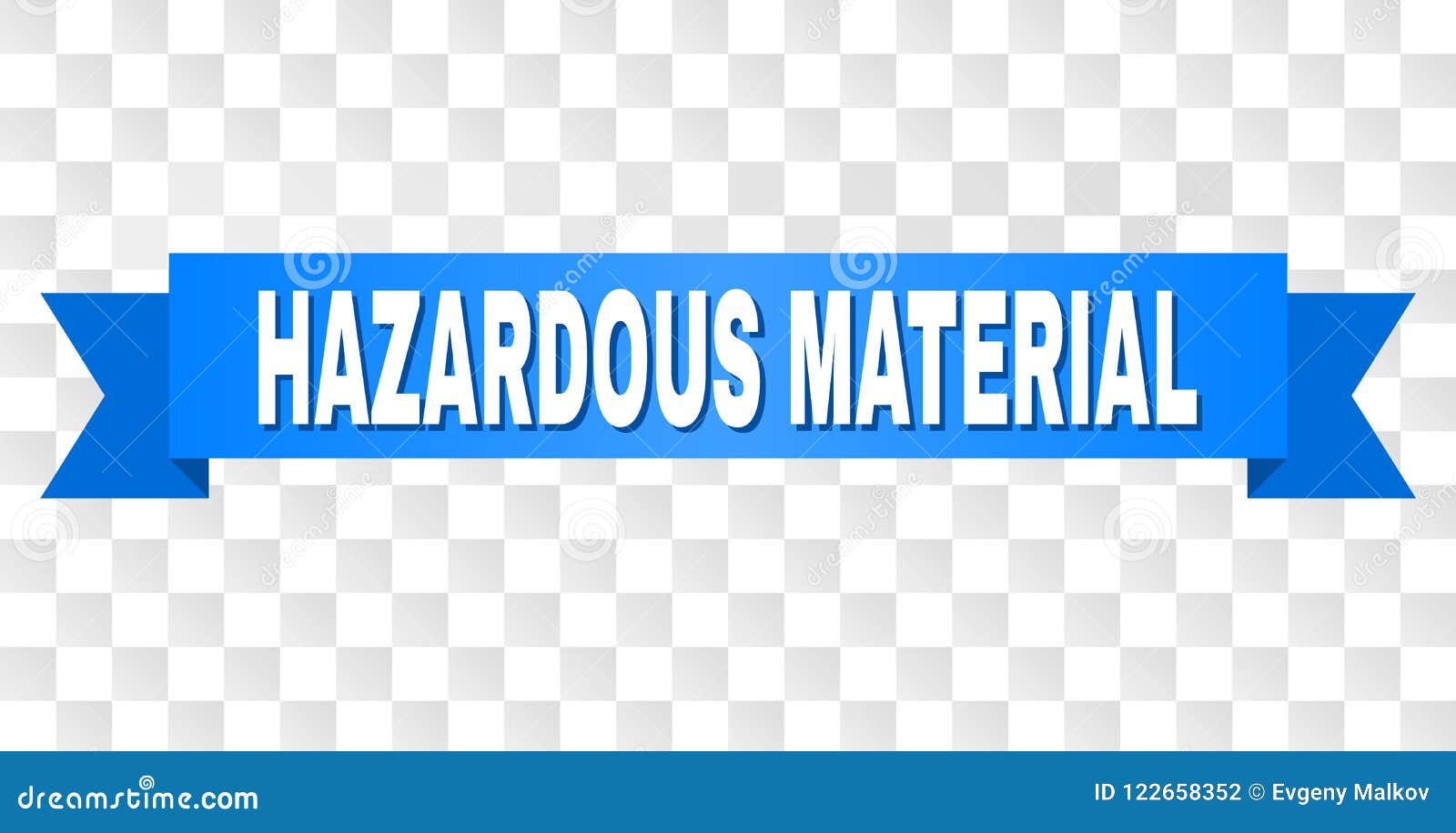 Blue Ribbon with HAZARDOUS MATERIAL Caption Stock Vector - Illustration ...