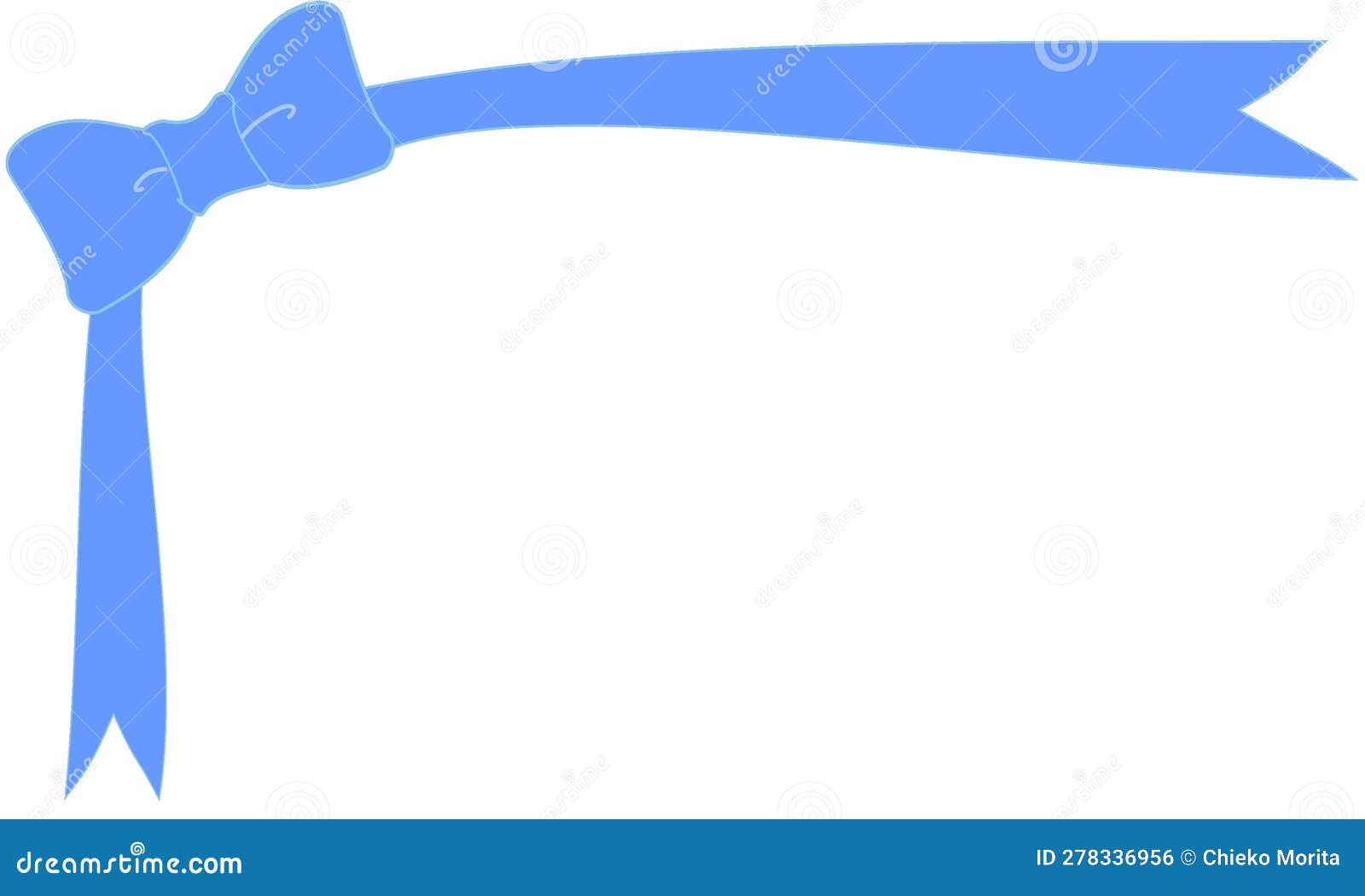Blue ribbon stock vector. Illustration of drawing, graphic - 278336956