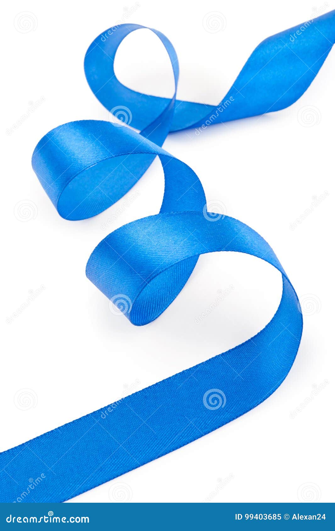 Blue ribbon isolated stock image. Image of abstract, horizontal - 99403685