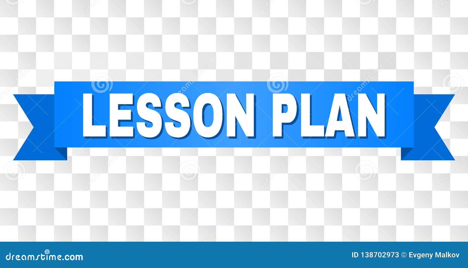 Blue Ribbon with LESSON PLAN Text Stock Vector - Illustration of ribbon ...
