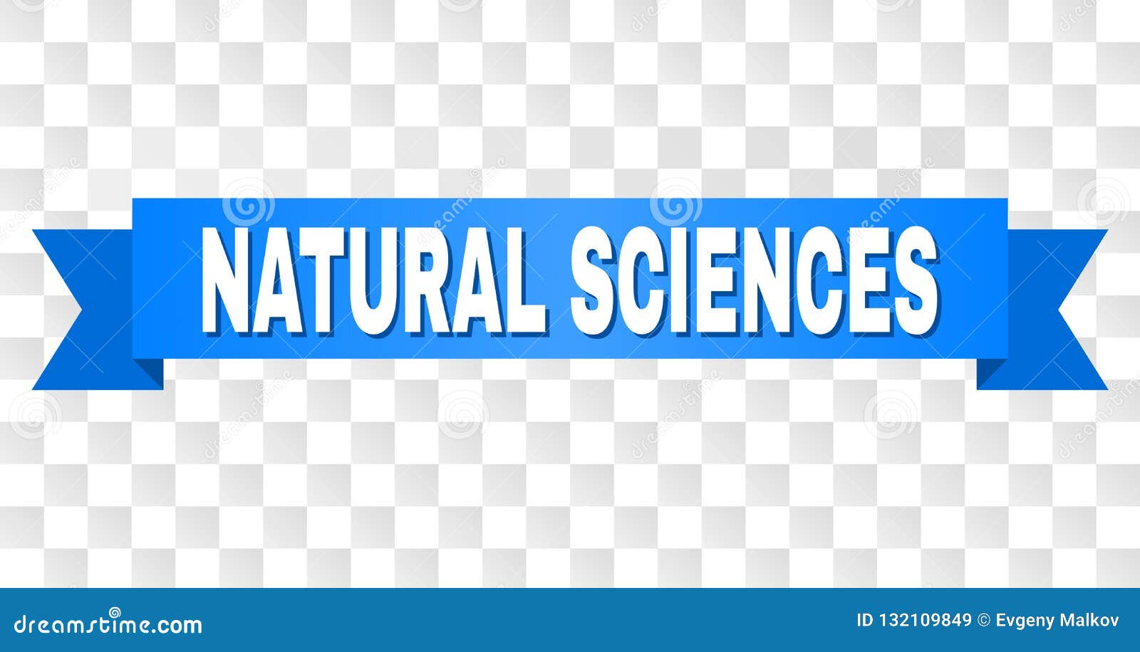 Blue Ribbon with NATURAL SCIENCES Text Stock Vector - Illustration of ...