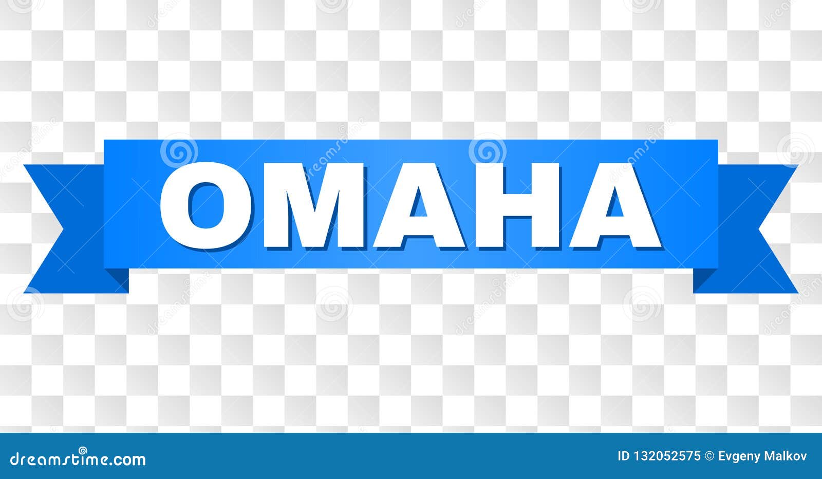 Blue Ribbon with OMAHA Caption Stock Vector - Illustration of word ...