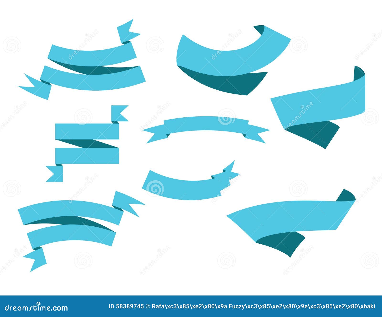 Blue ribbon patterns stock vector. Illustration of blue - 58389745