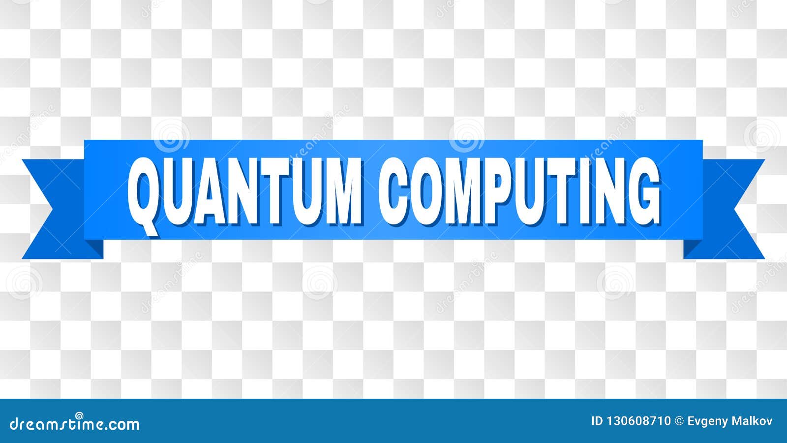 Blue Ribbon with QUANTUM COMPUTING Title Stock Vector - Illustration of ...
