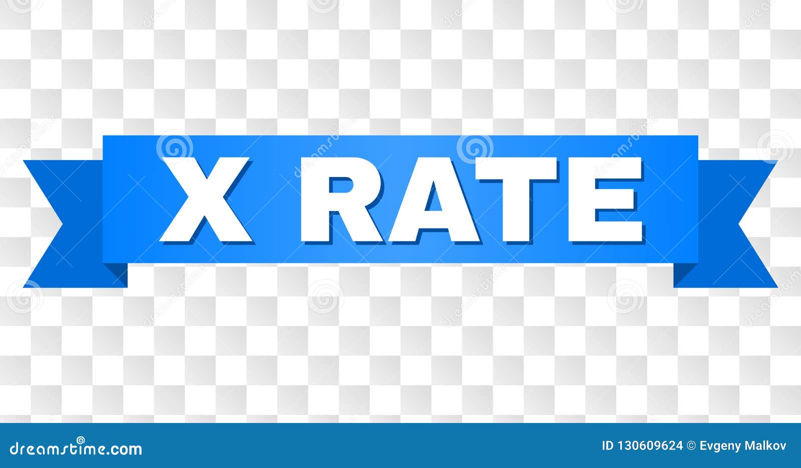 Blue Ribbon with X RATE Title Stock Vector - Illustration of vector ...