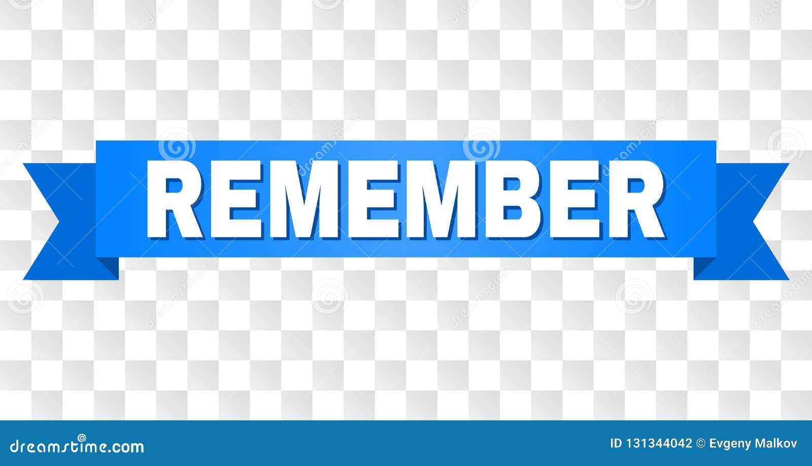 Blue Ribbon with REMEMBER Text Stock Vector - Illustration of ...