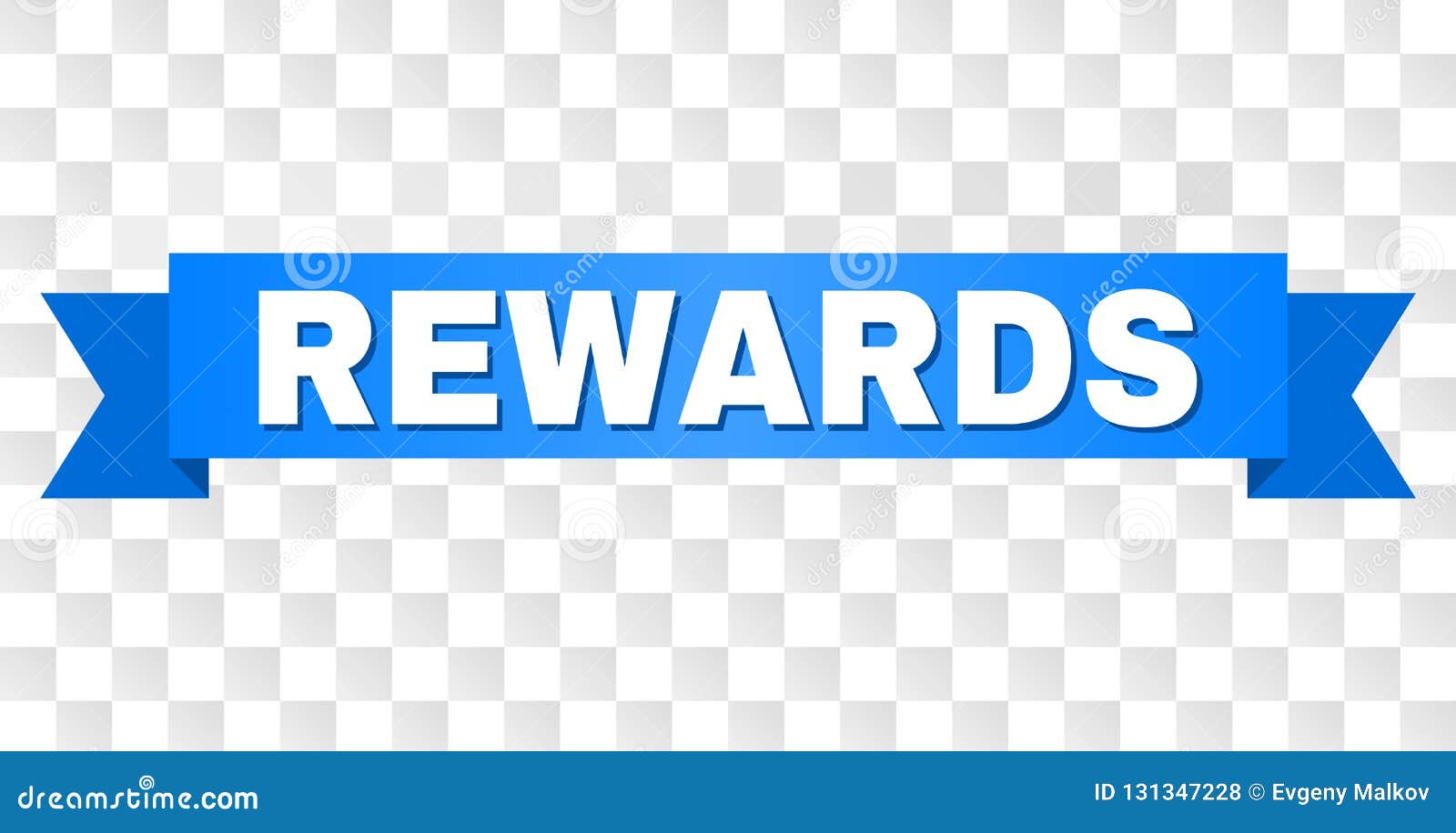 Blue Ribbon with REWARDS Text Stock Vector - Illustration of band ...