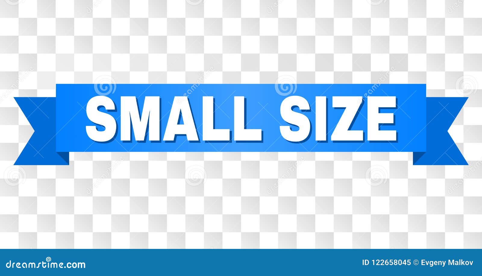 Blue Ribbon with SMALL SIZE Caption Stock Vector - Illustration of ...