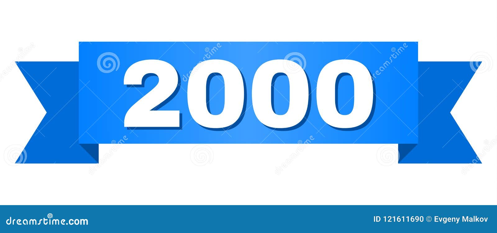 Blue Ribbon with 2000 Title Stock Vector - Illustration of vector ...