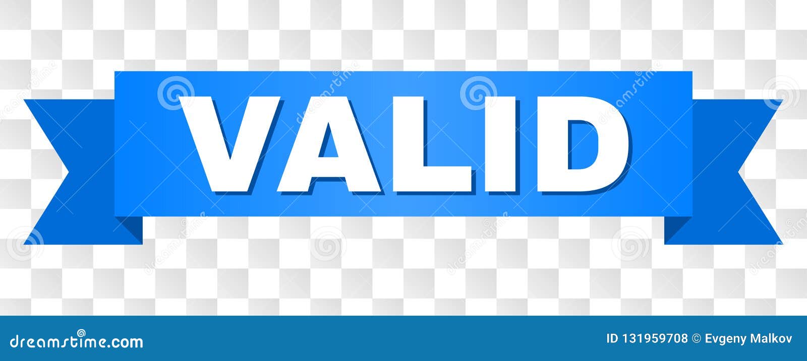 Blue Ribbon with VALID Text Stock Vector - Illustration of background ...