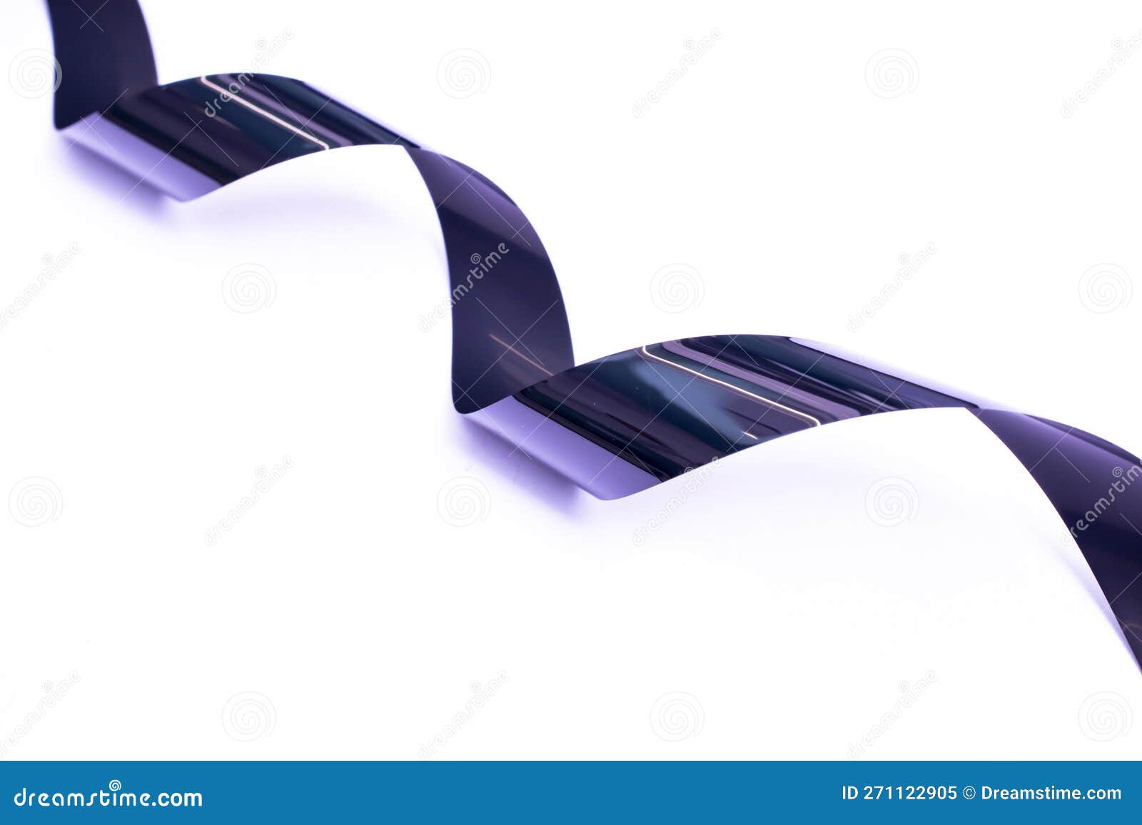 Blue Ribbon on White Background Stock Image - Image of blue, texture ...