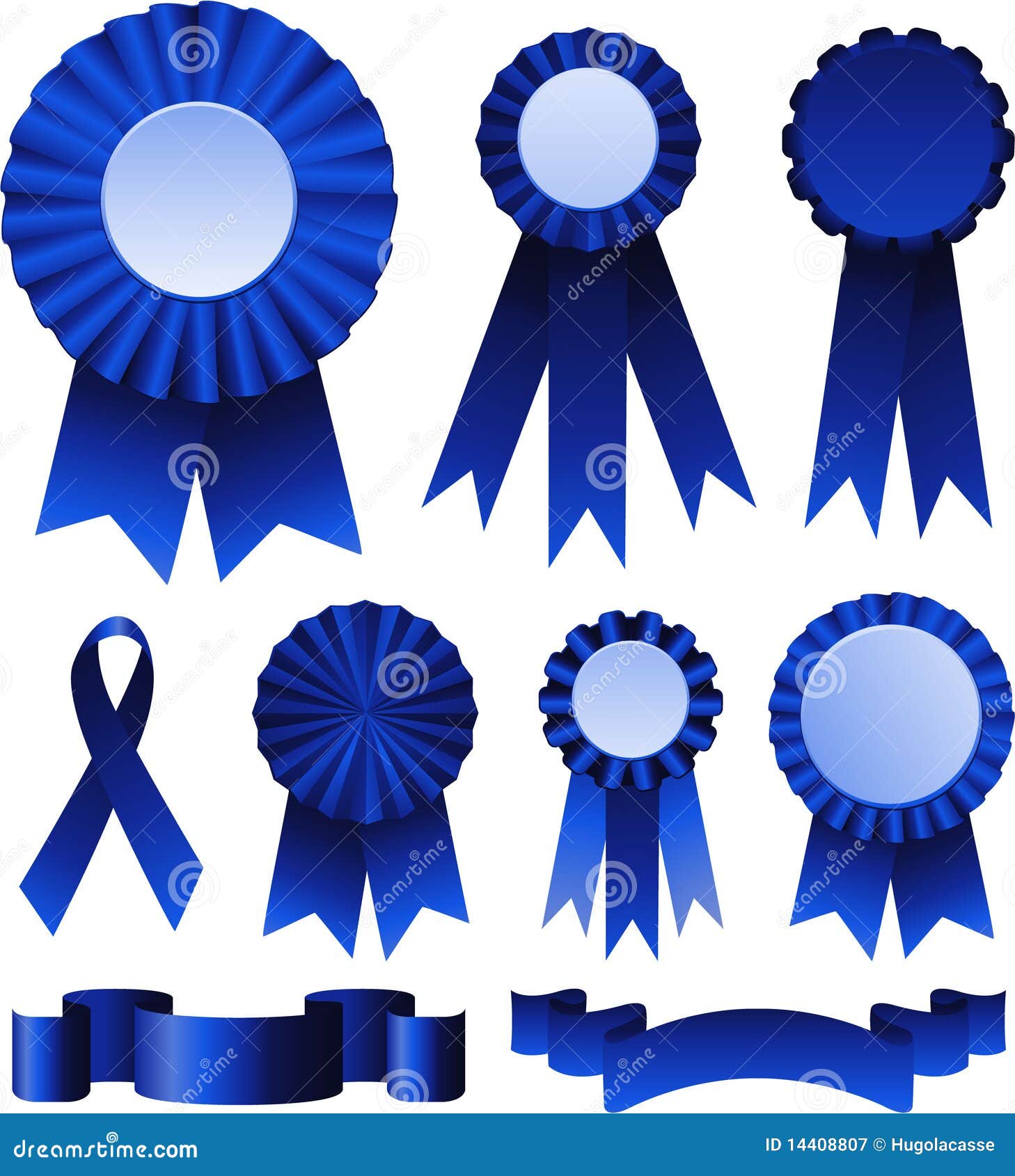Blue ribbons award stock vector. Illustration of competition - 14408807