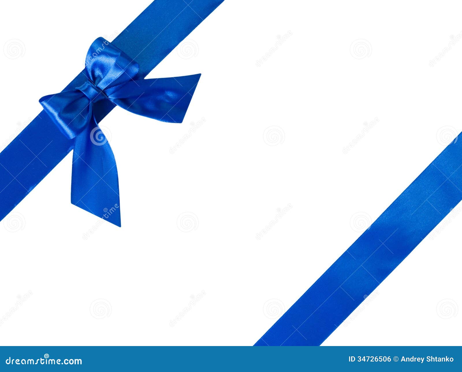 Blue Ribbons With Bow Royalty Free Stock Image - Image: 34726506
