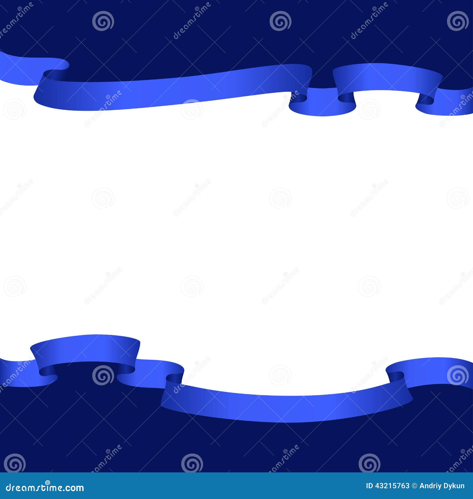 Blue ribbons frame stock vector. Illustration of holiday - 43215763