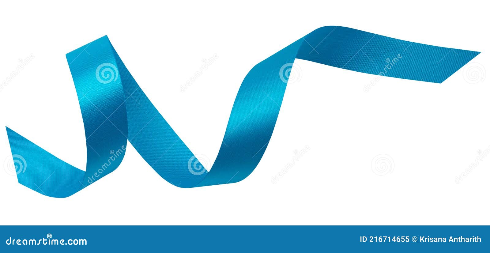 A Blue Ribbons Isolated on a White Background with Clipping Path Stock ...