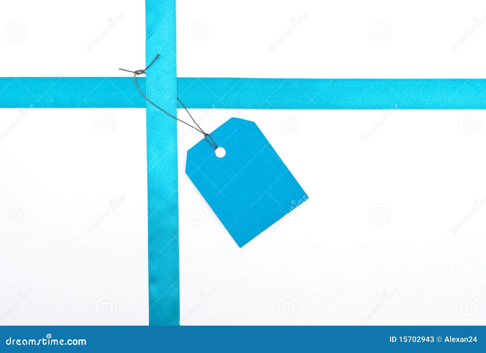 Blue ribbons with tag stock image. Image of decoration - 15702943