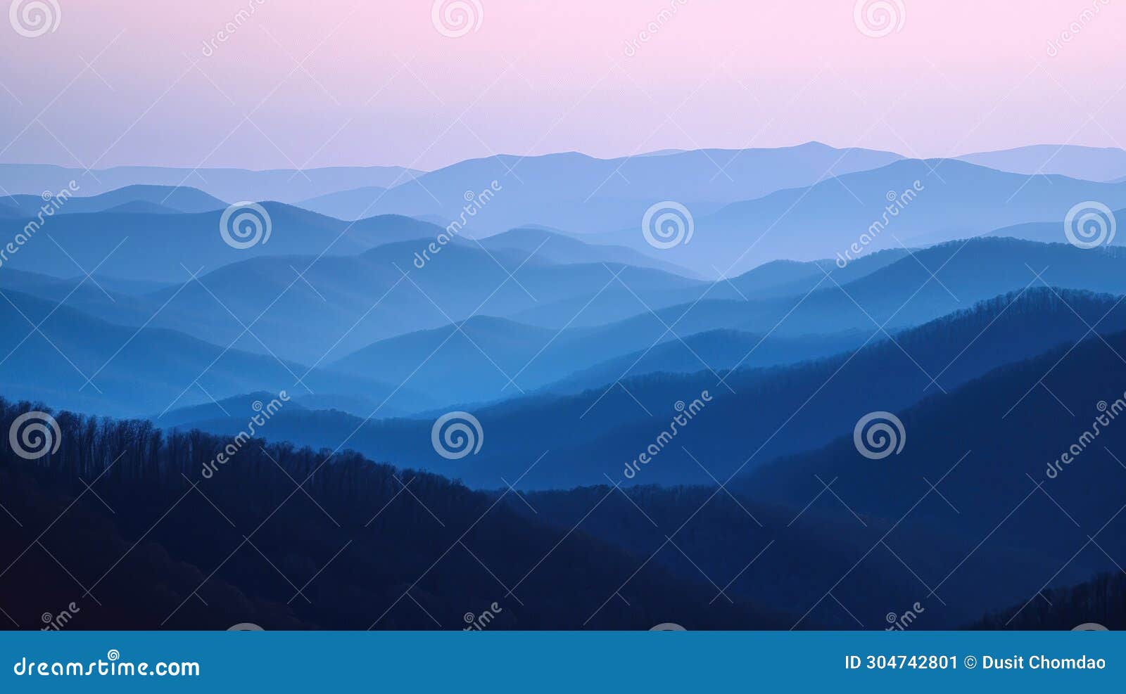 The Blue Ridge Mountain Range Multichromatic Color Scheme Trick of the ...