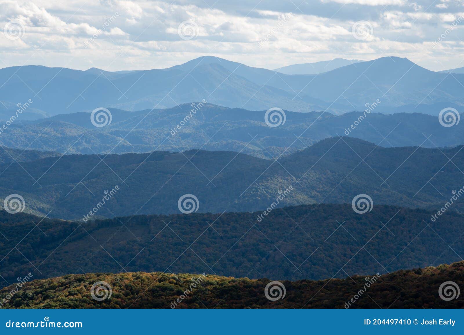 Blue Ridge Mountains from the Appalachian Trail Stock Photo - Image of ...