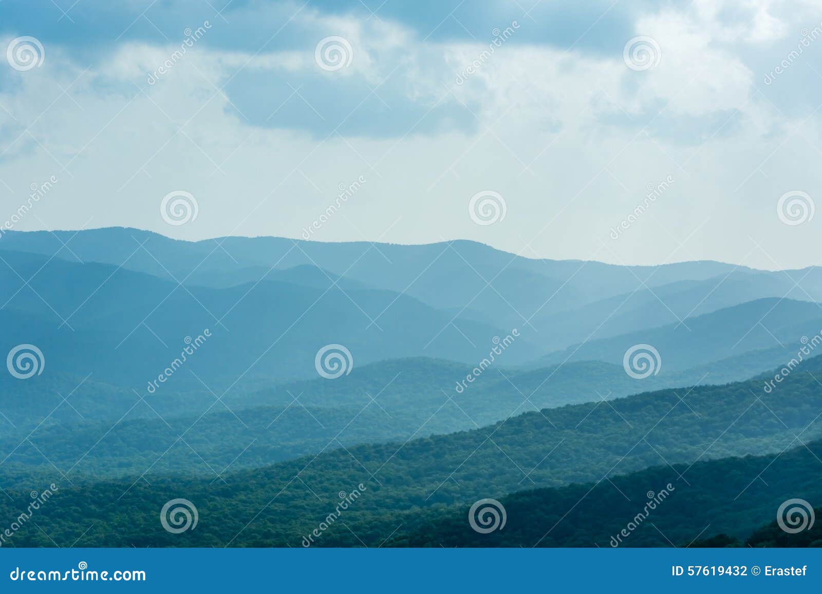 Blue Ridge Mountains stock photo. Image of beautiful - 57619432