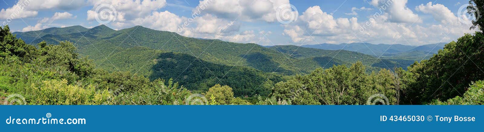 Blue Ridge Mountains Panorama Stock Photo - Image of tourism, vista ...