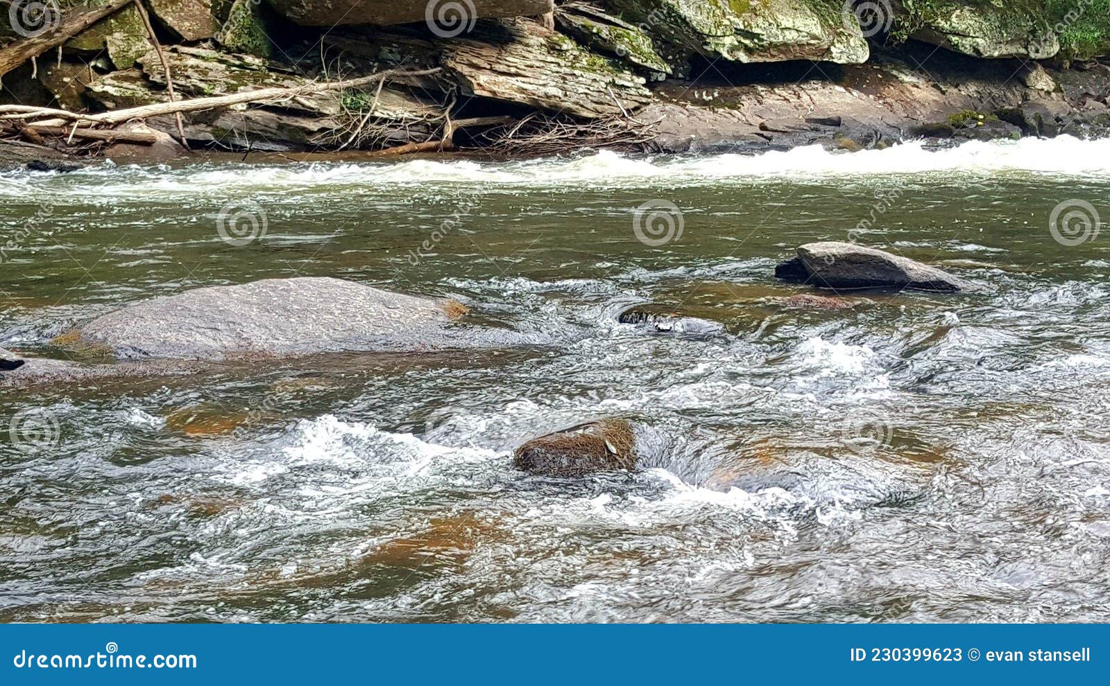 Blue Ridge Mountains River Flow Stock Image - Image of flowing, ridge ...