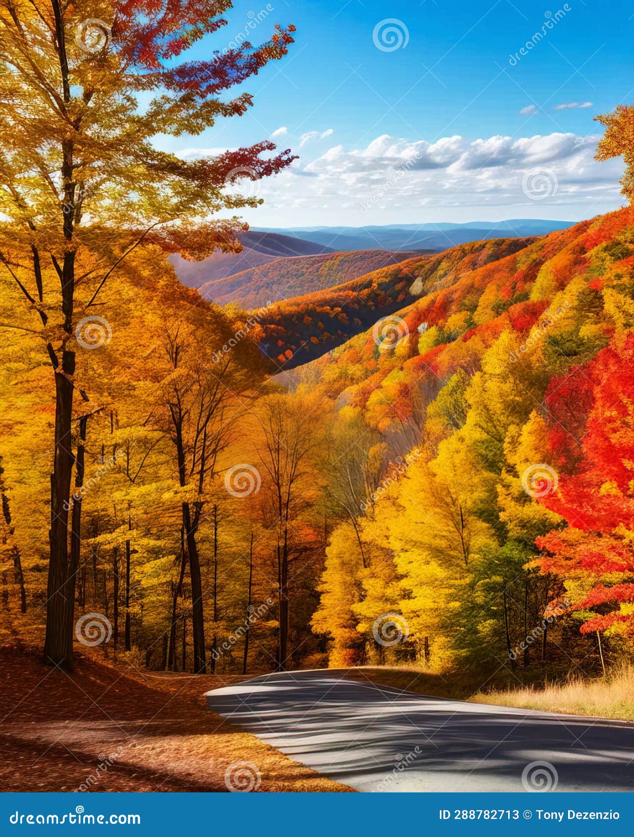 Blue Ridge Mountains Scenic View Stock Image - Image of range, carolina ...