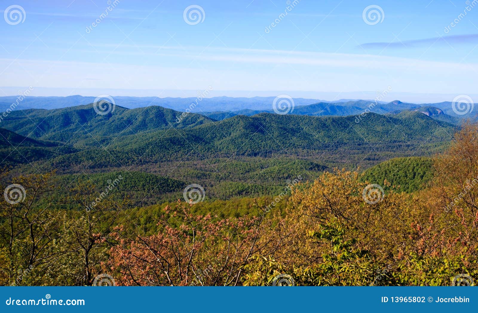 Blue Ridge Mountains in Spring Stock Photo - Image of parkway, spring ...