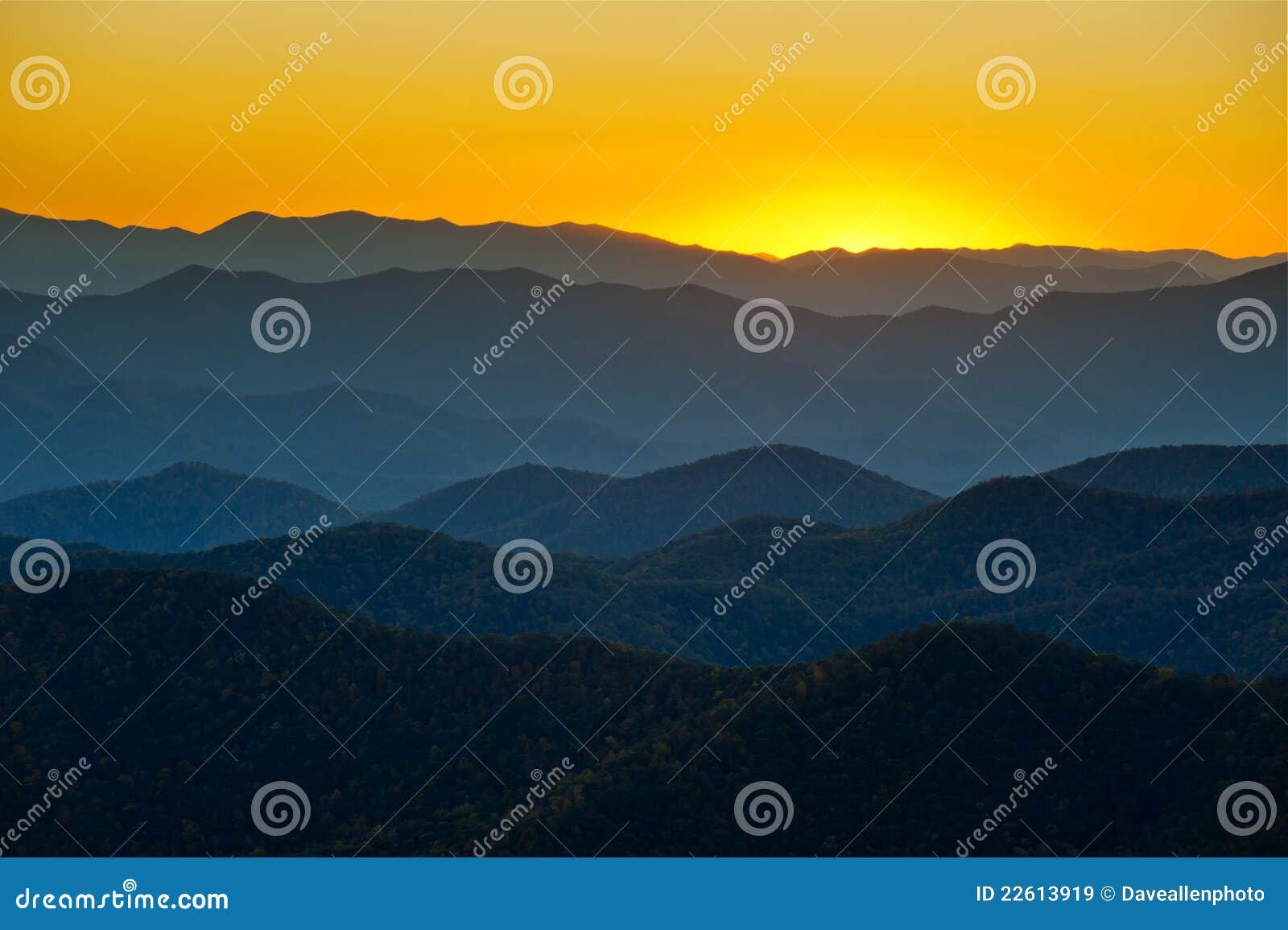 Blue Ridge Parkway Appalachian Mountains Layers Stock Image - Image of ...