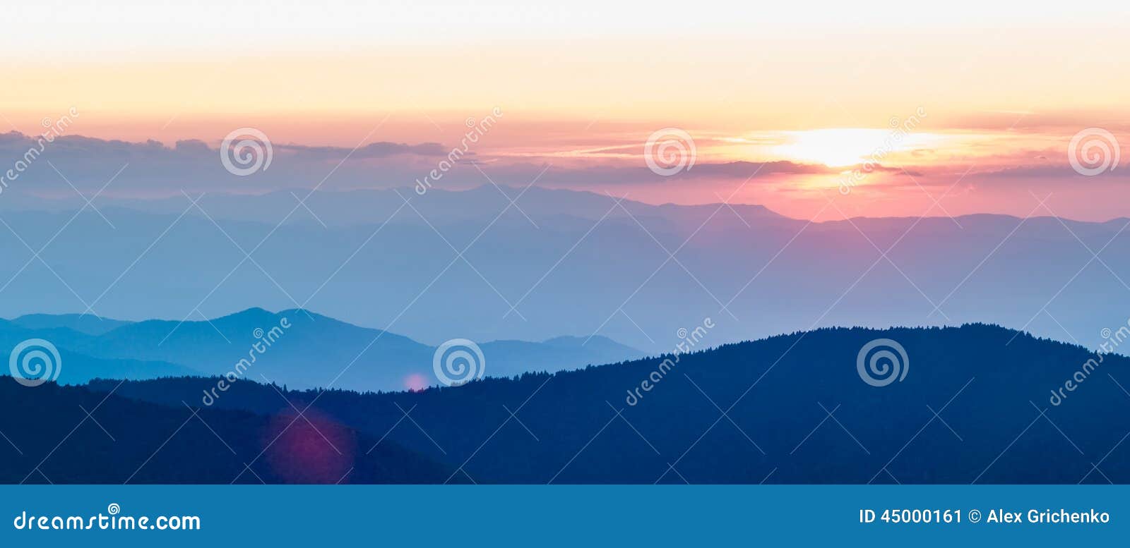 Blue Ridge Parkway Autumn Sunset Appalachian Mountains Stock Image ...