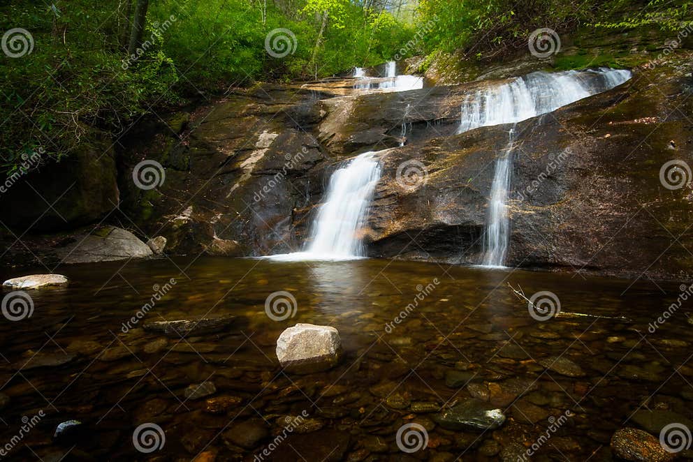 Blue Ridge Parkway Remote Waterfall Stock Photo - Image of nature ...