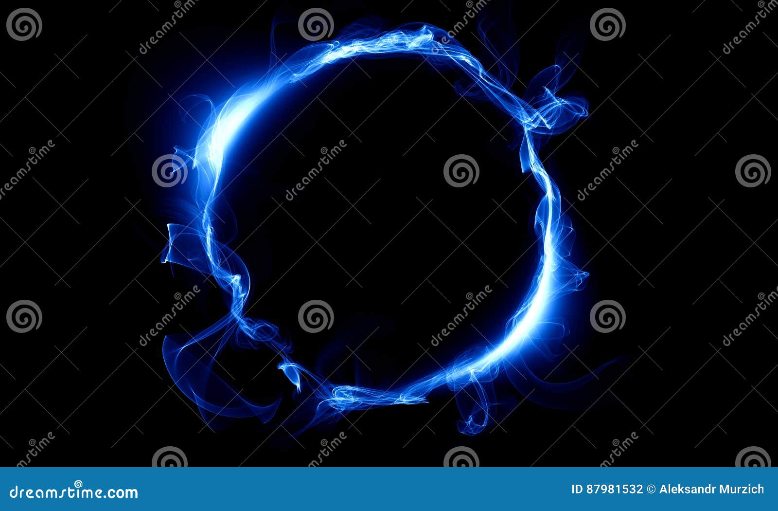 Blue Ring Consisting of a Smoke. the Magical Thing Stock Illustration ...