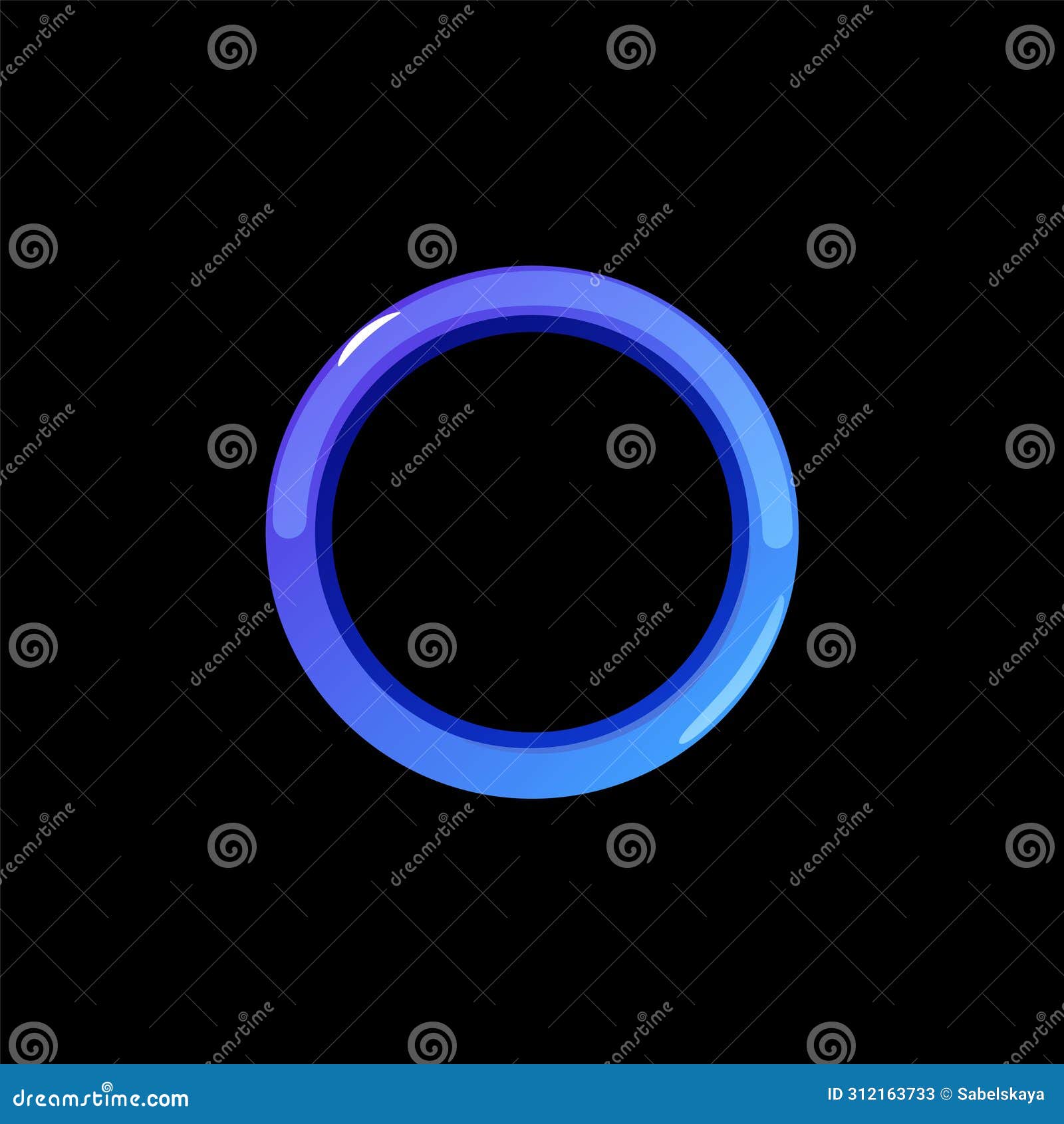 Blue Ring Frame Avatar Cartoon Vector, Achievement Empty Template ...