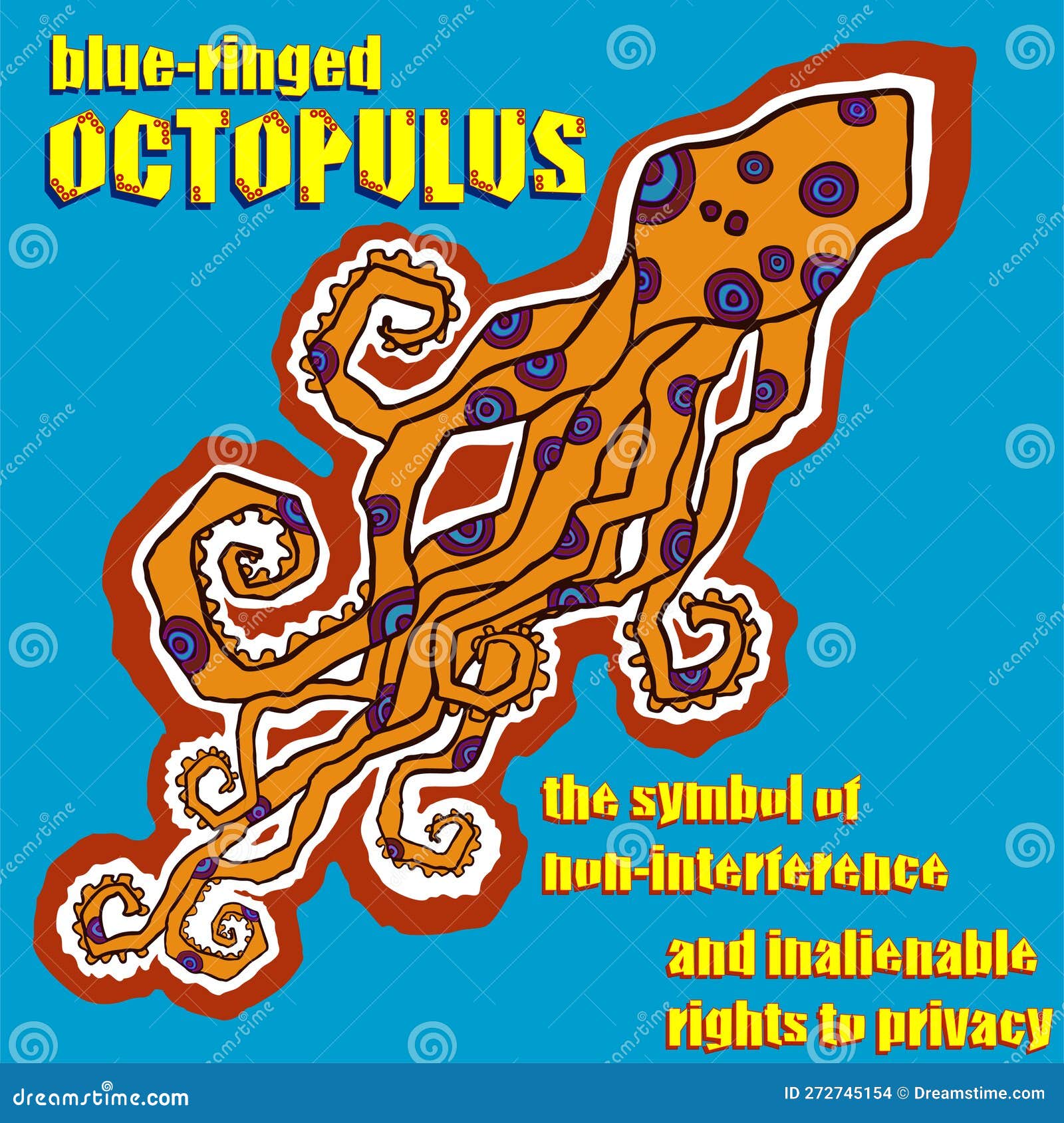 Blue Ringed Octopus Hapalochlaena Australian Aboriginal Artwork Stock ...