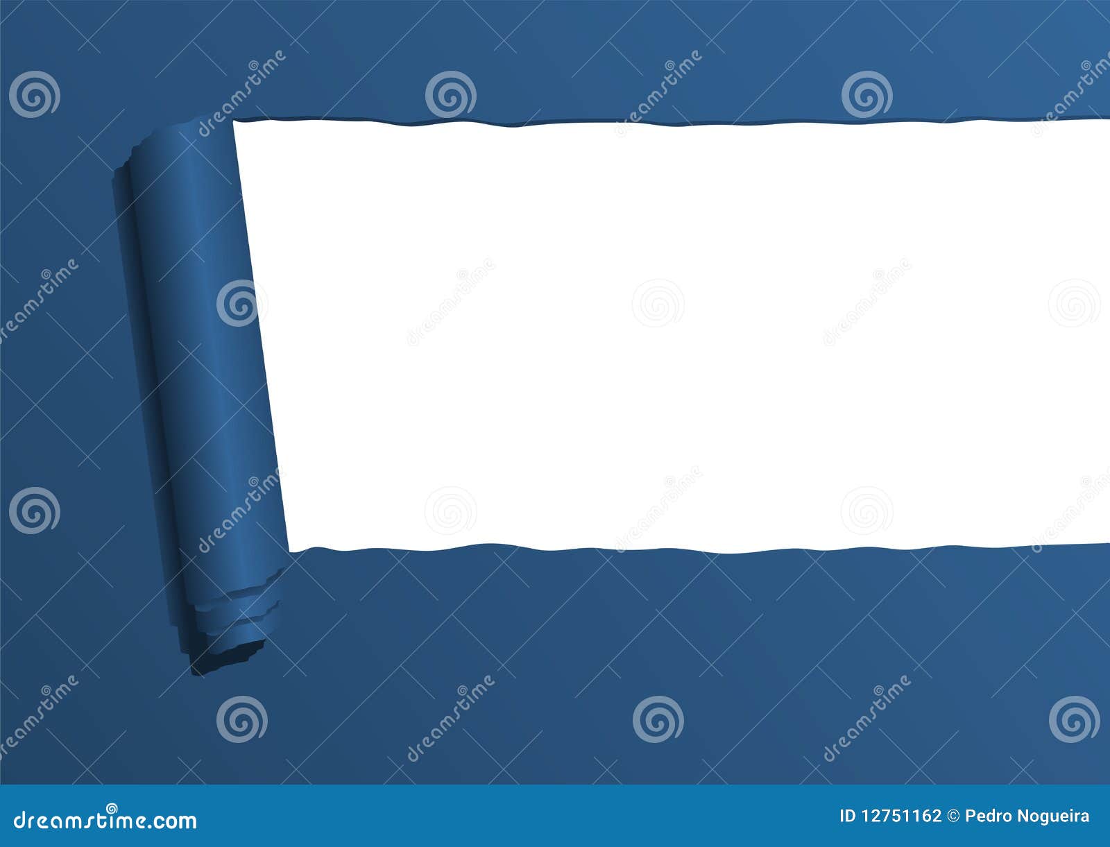 Blue Ripped Paper Vector With Wafer Pattern Background Stock Photo ...