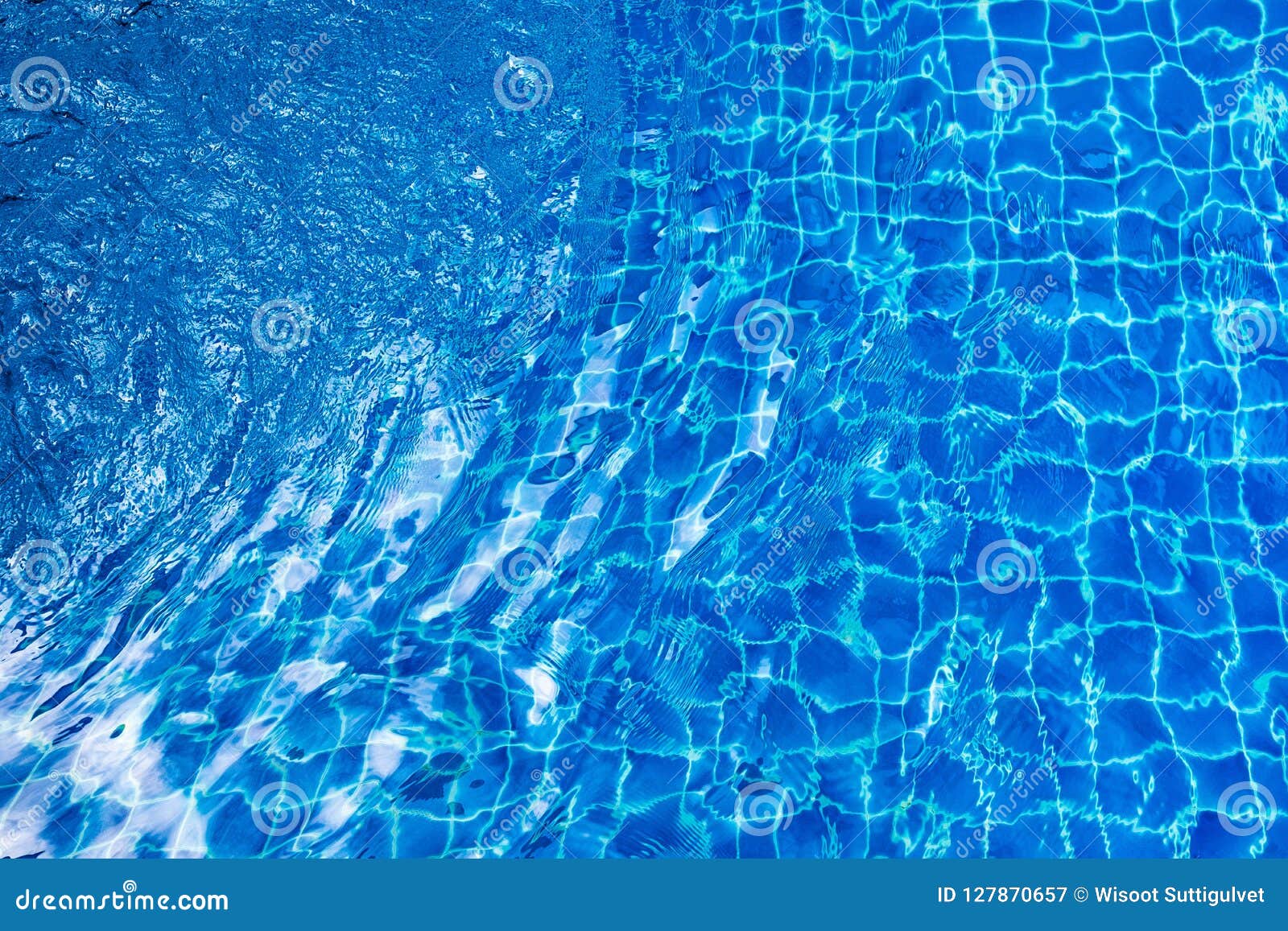 Blue Ripped Water in Swimming Pool Stock Image - Image of closeup ...