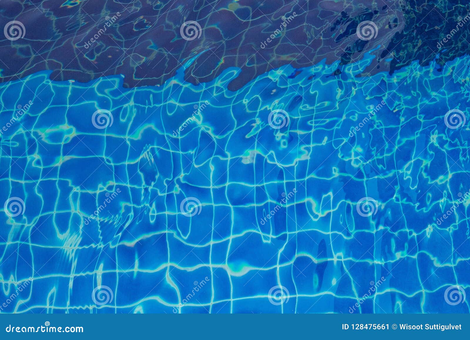 Blue Ripped Water in Swimming Pool Stock Image - Image of construction ...