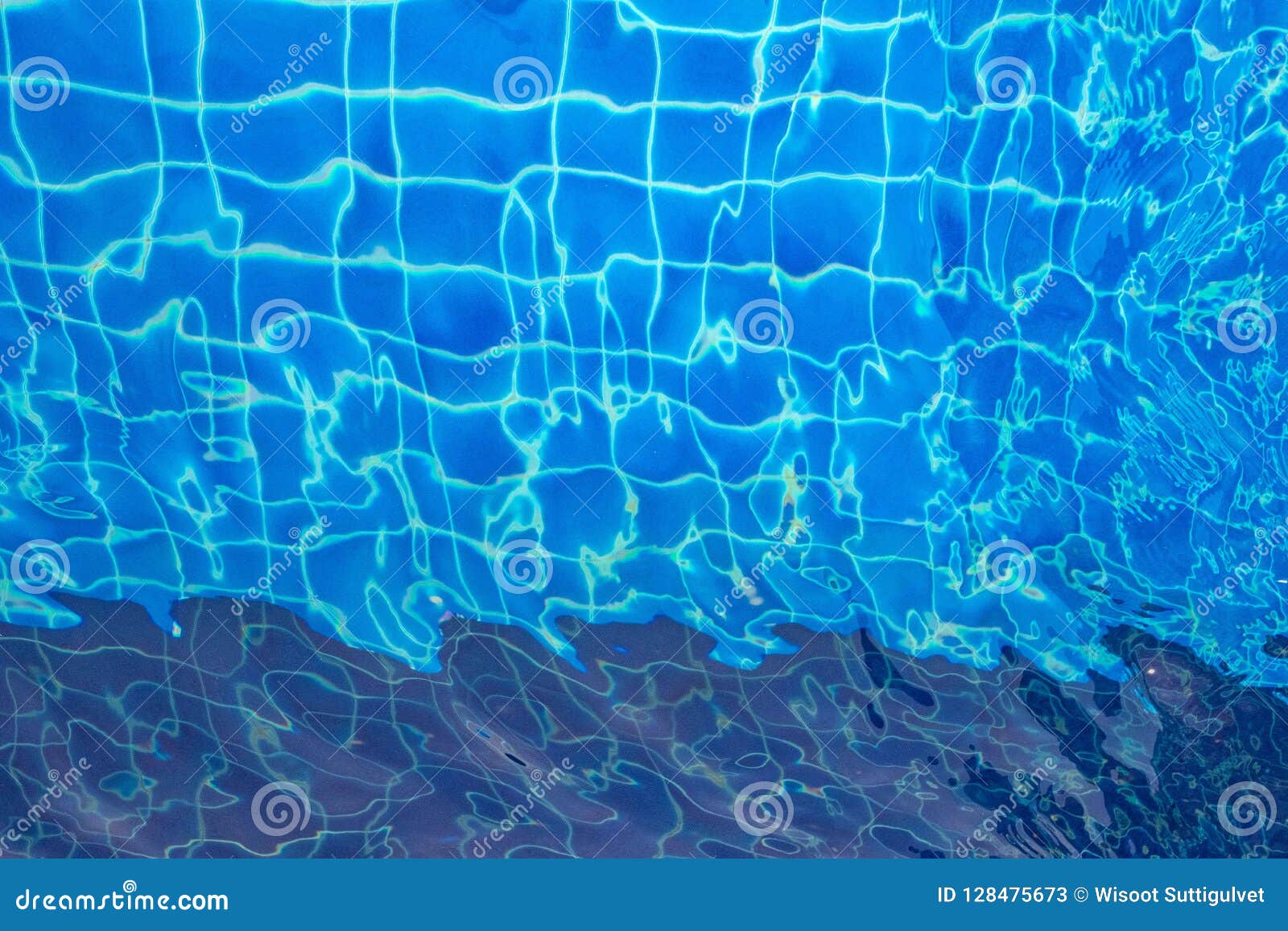 Blue Ripped Water in Swimming Pool Stock Image - Image of abstract ...