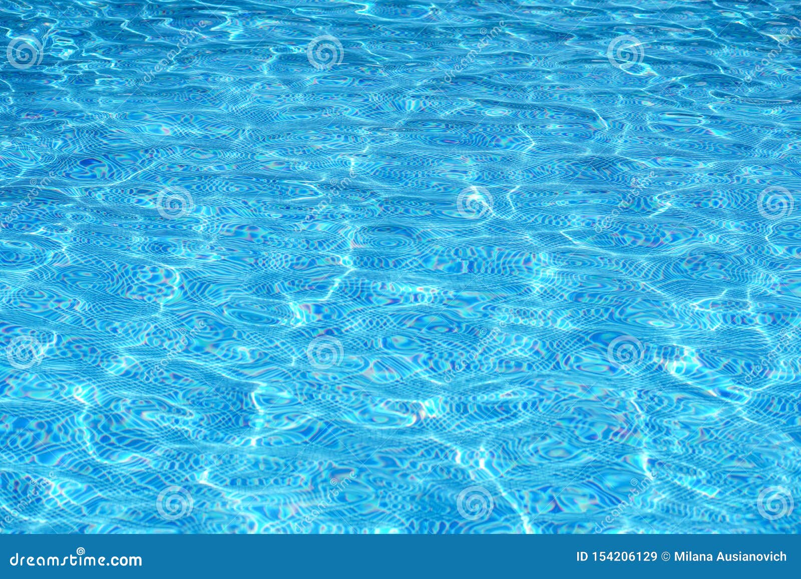 Blue Ripple Water in Swimming Pool with Sun Reflection. Photo Texture ...