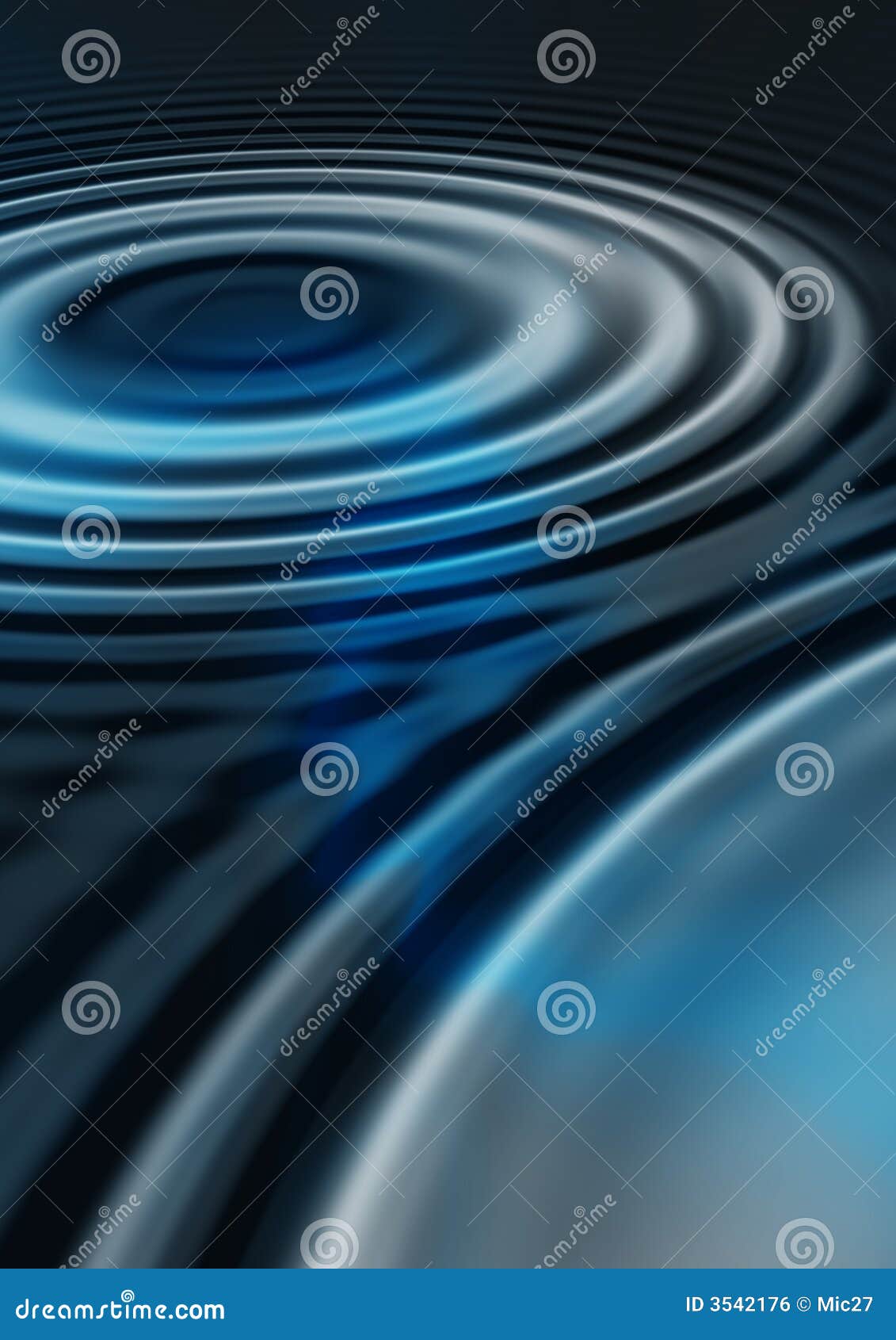 Blue Ripples stock illustration. Illustration of rings - 3542176