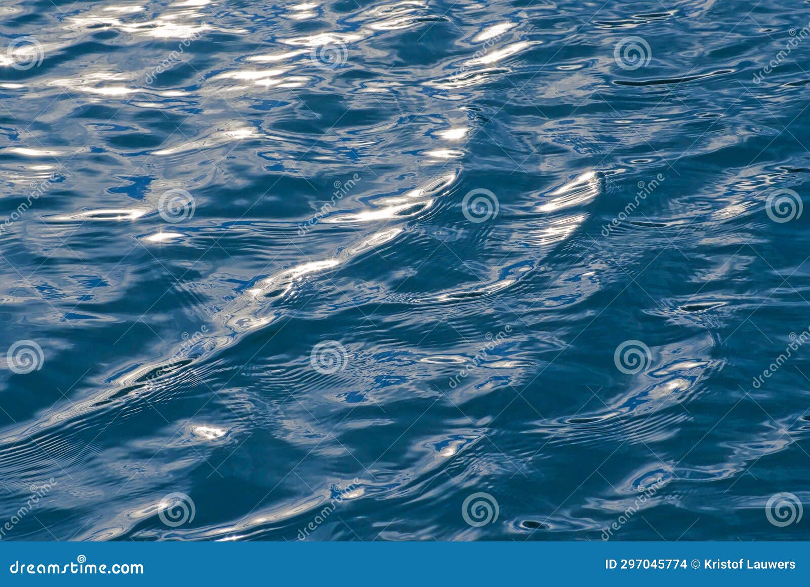 Blue Rippling Water with Light Reflection Stock Photo - Image of flow ...