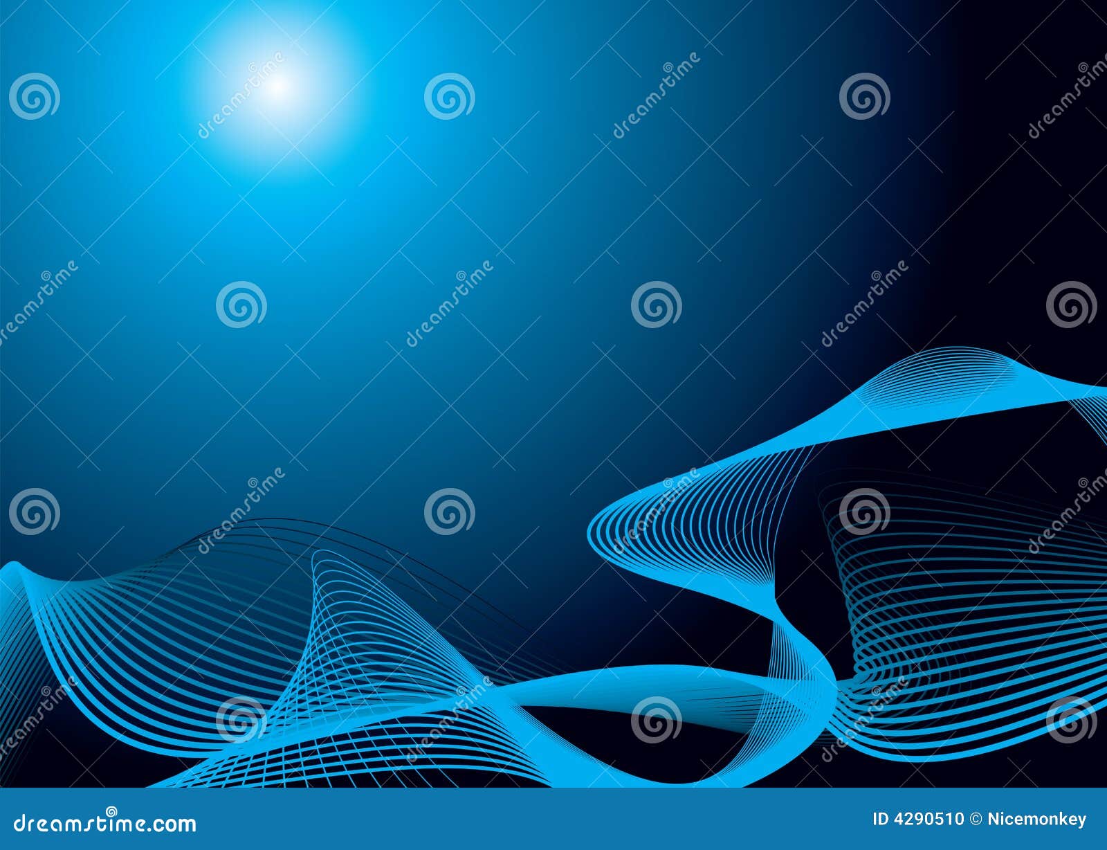 Blue rise stock vector. Illustration of water, abstract - 4290510