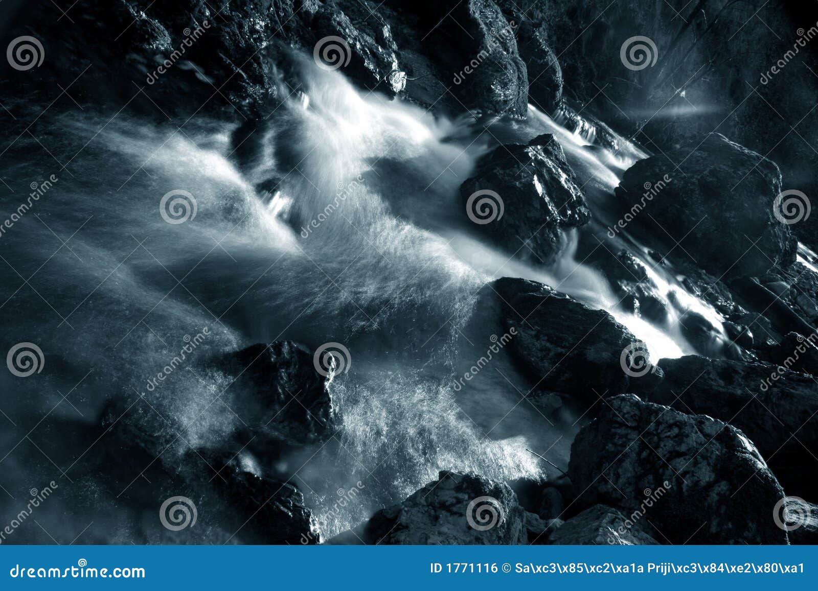 Blue river stock photo. Image of flow, edge, time, mood - 1771116