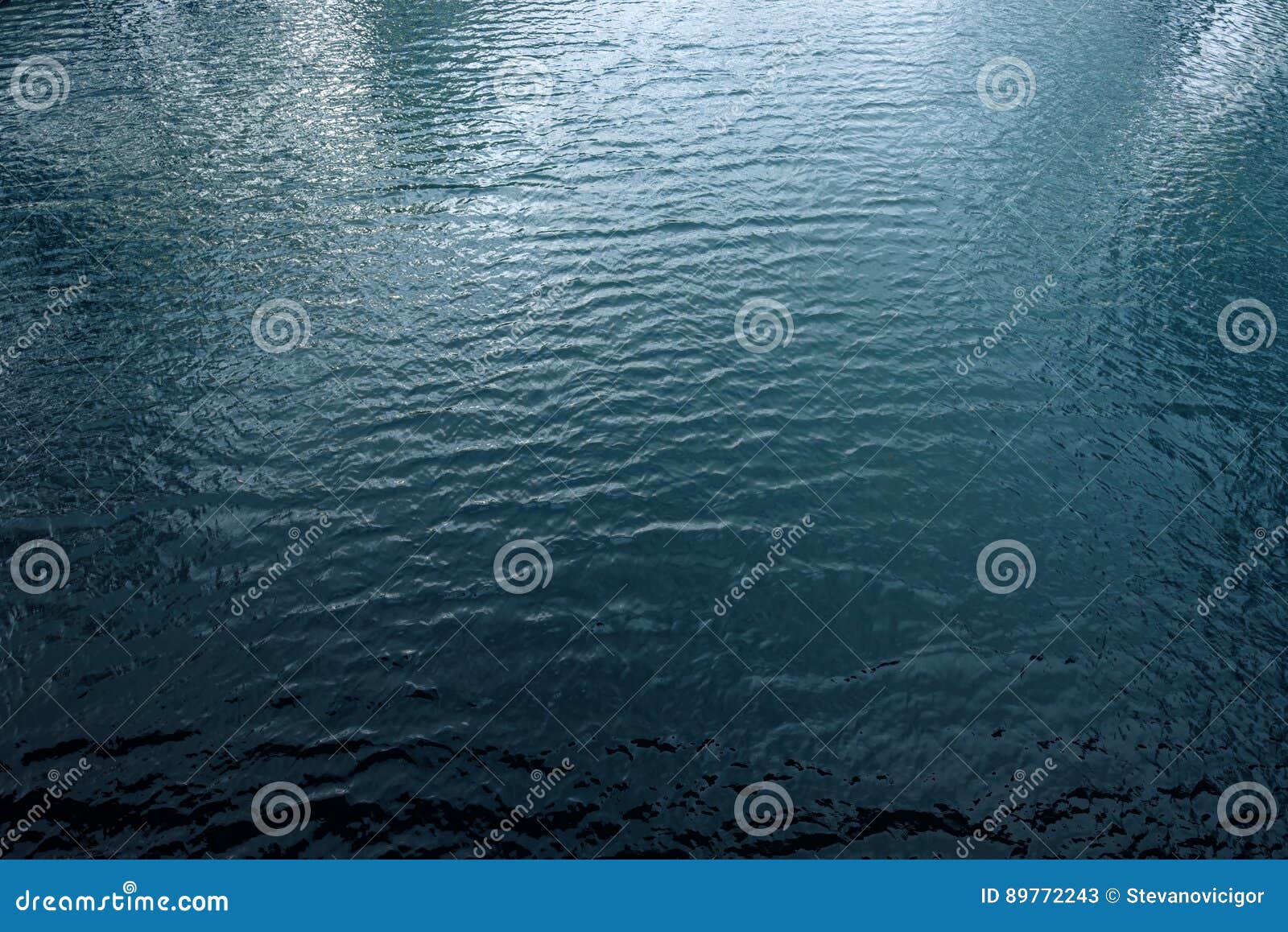 Blue River Water Surface, Aerial View Stock Image - Image of textured ...