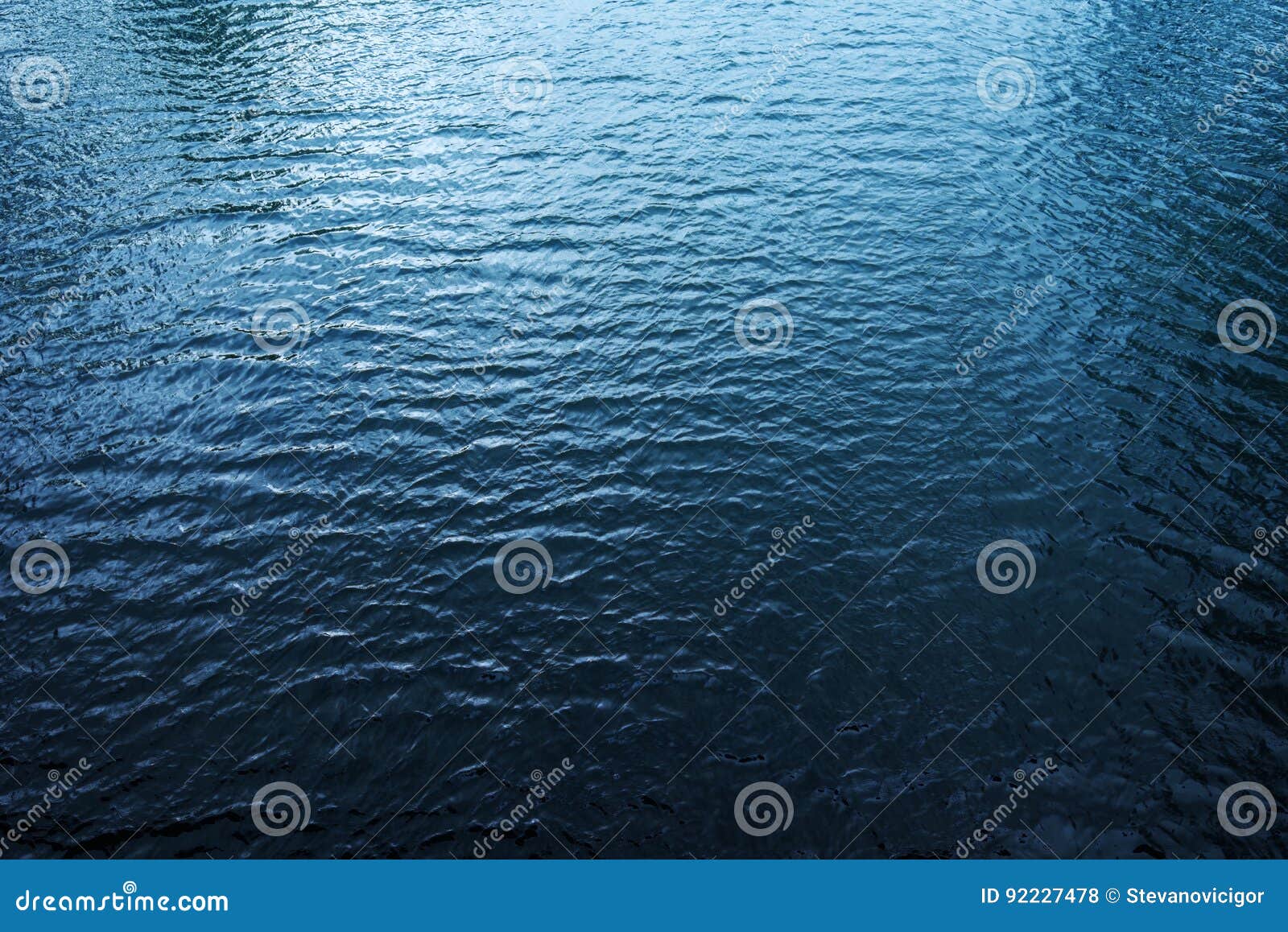 Blue River Water Surface, Aerial View Stock Photo - Image of dark ...