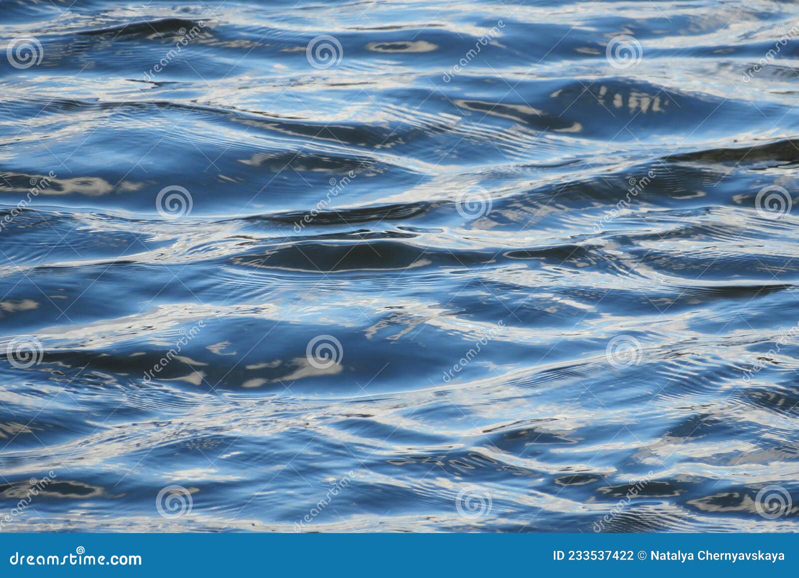 Blue River Water Surface with Ripples Stock Photo - Image of marine ...