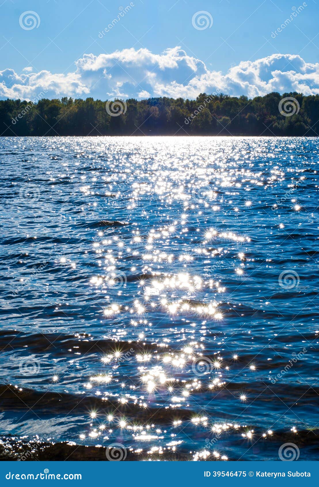 Blue River Water Surface with Stars Stock Image - Image of bokeh ...