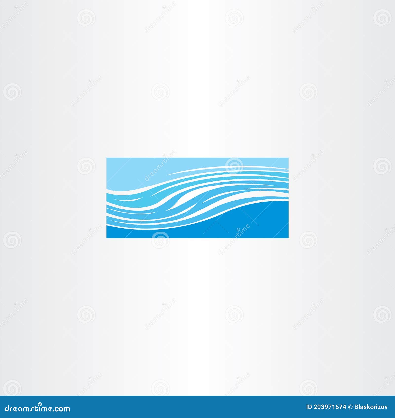 Blue River Wave Vector Icon Stock Vector - Illustration of motion, blue ...